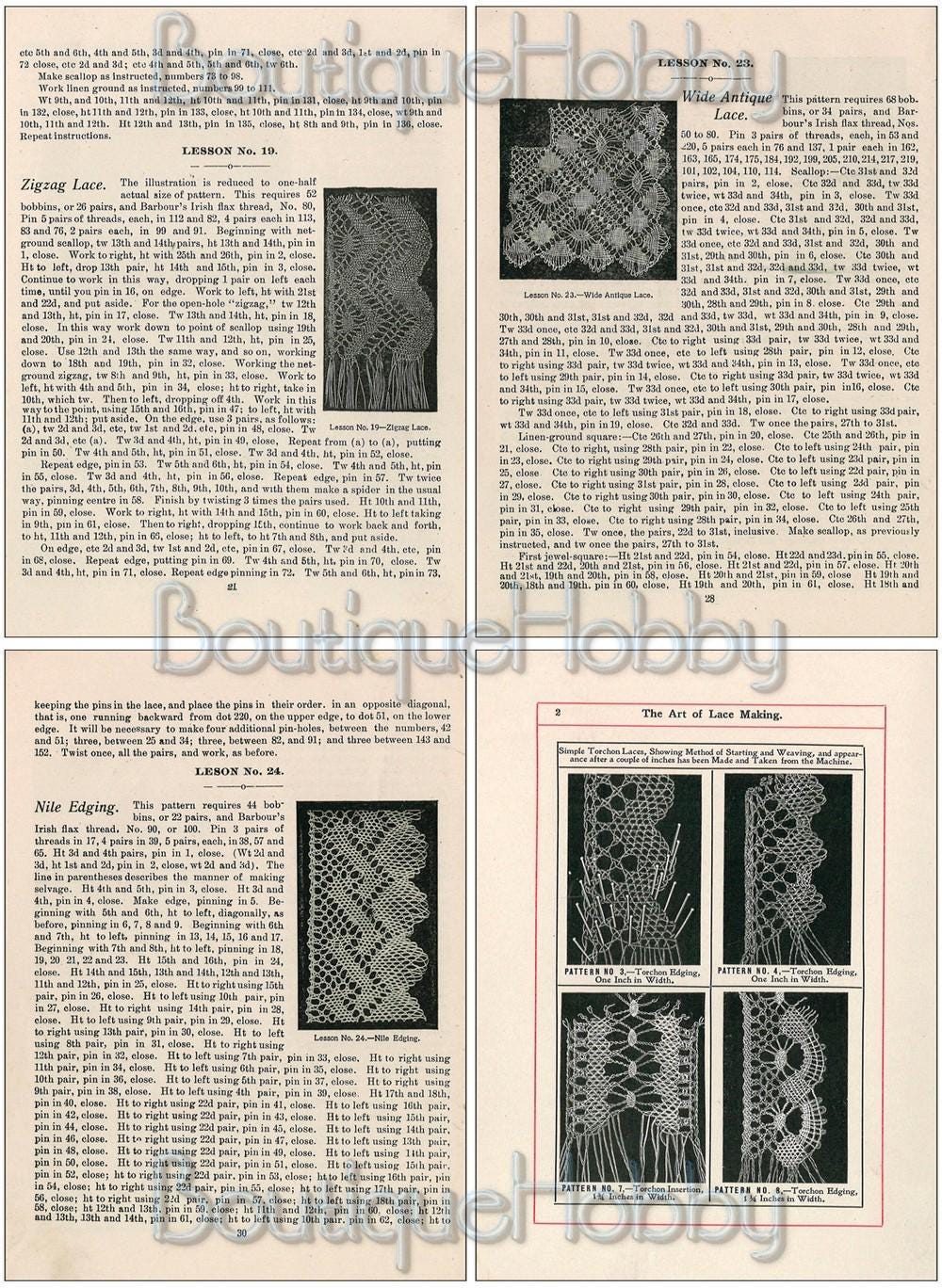 Bobbin Lace Making: Vintage Designs & Patterns (digital Download) - Etsy