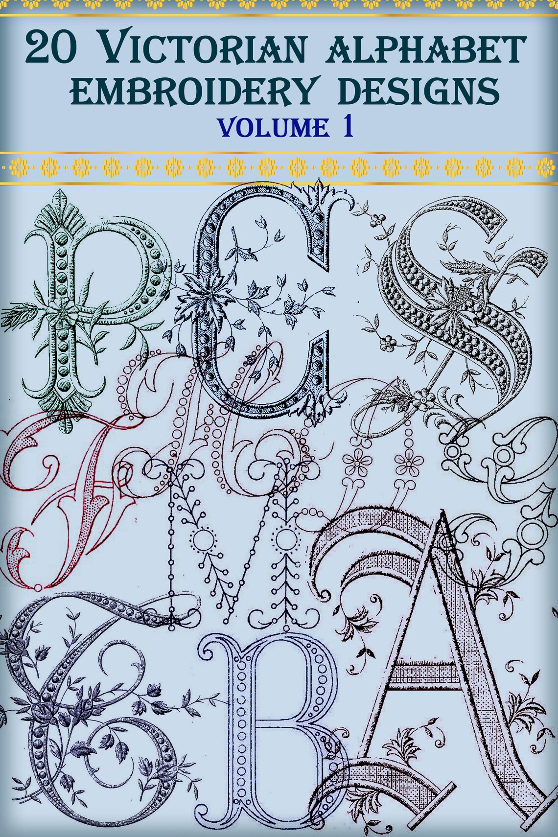 20 Victorian Alphabet Embroidery Designsembroidery - Etsy