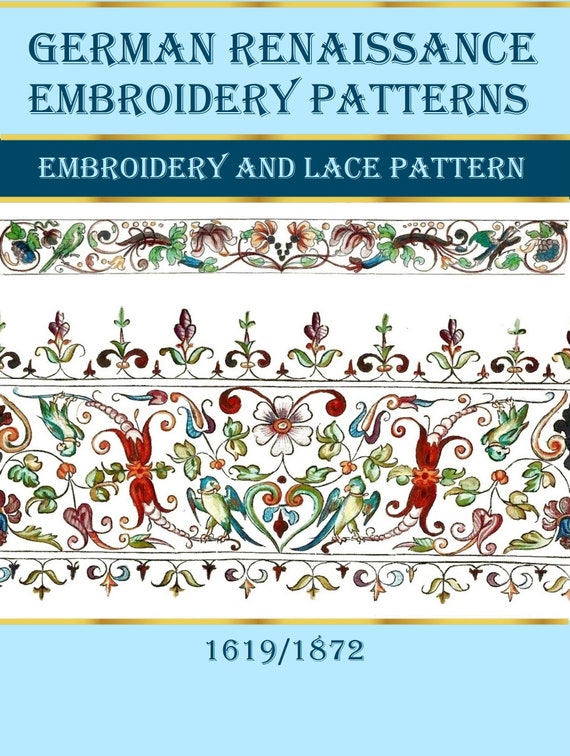 Antique German Embroidery Motif Ornament Patterngermany - Etsy