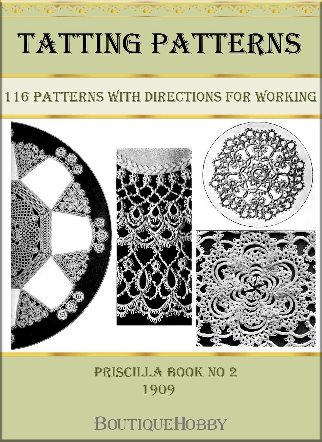 Vintage Tatting Hand Made Lace Patterns,needlework Pdf Book - Etsy