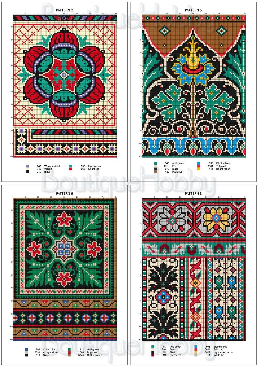 German Vintage Cross Stitch Patterns Book Friedrich Fischbach,digital ...