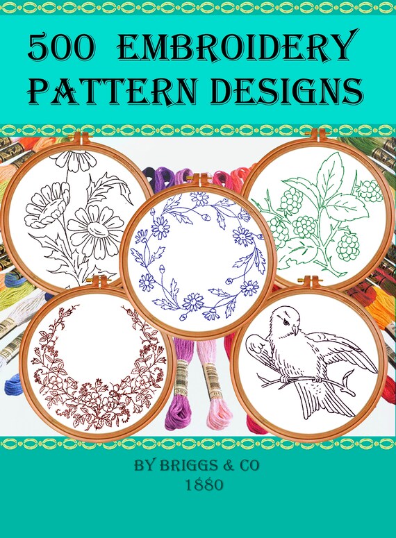 Hand victorian Embroidery Designs old Books PDF book 500 | Etsy