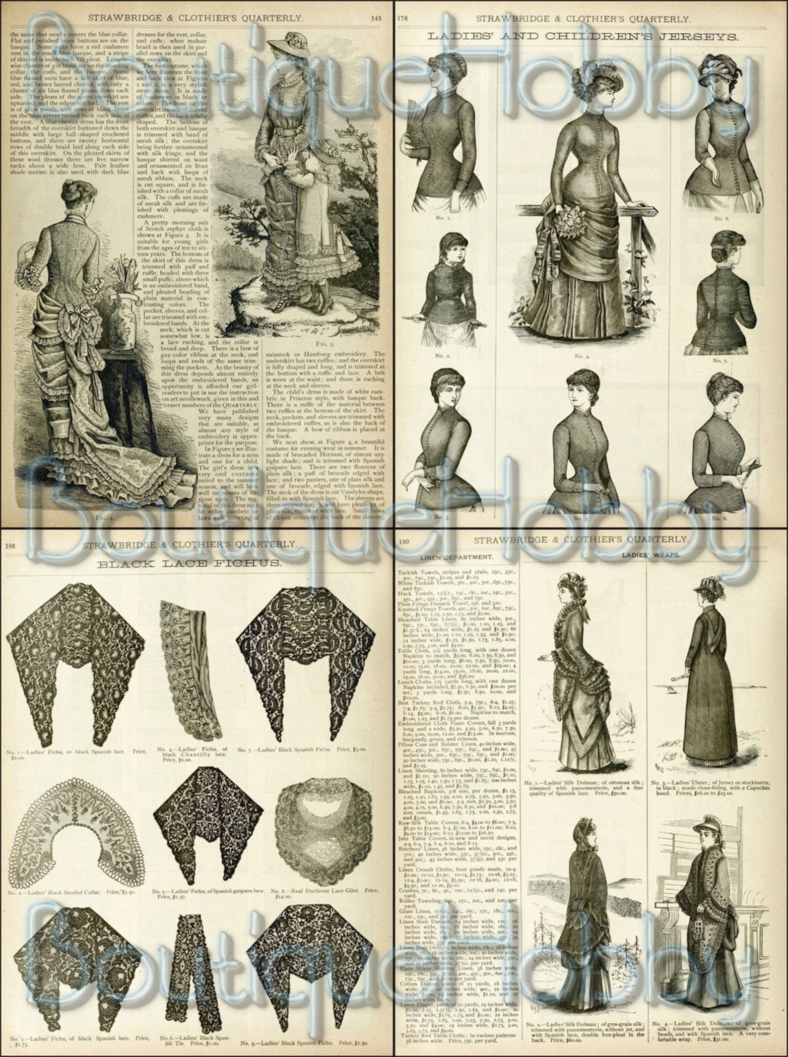 Vintage Antique Fashion Catalogvictorian Fashion Dress Design - Etsy