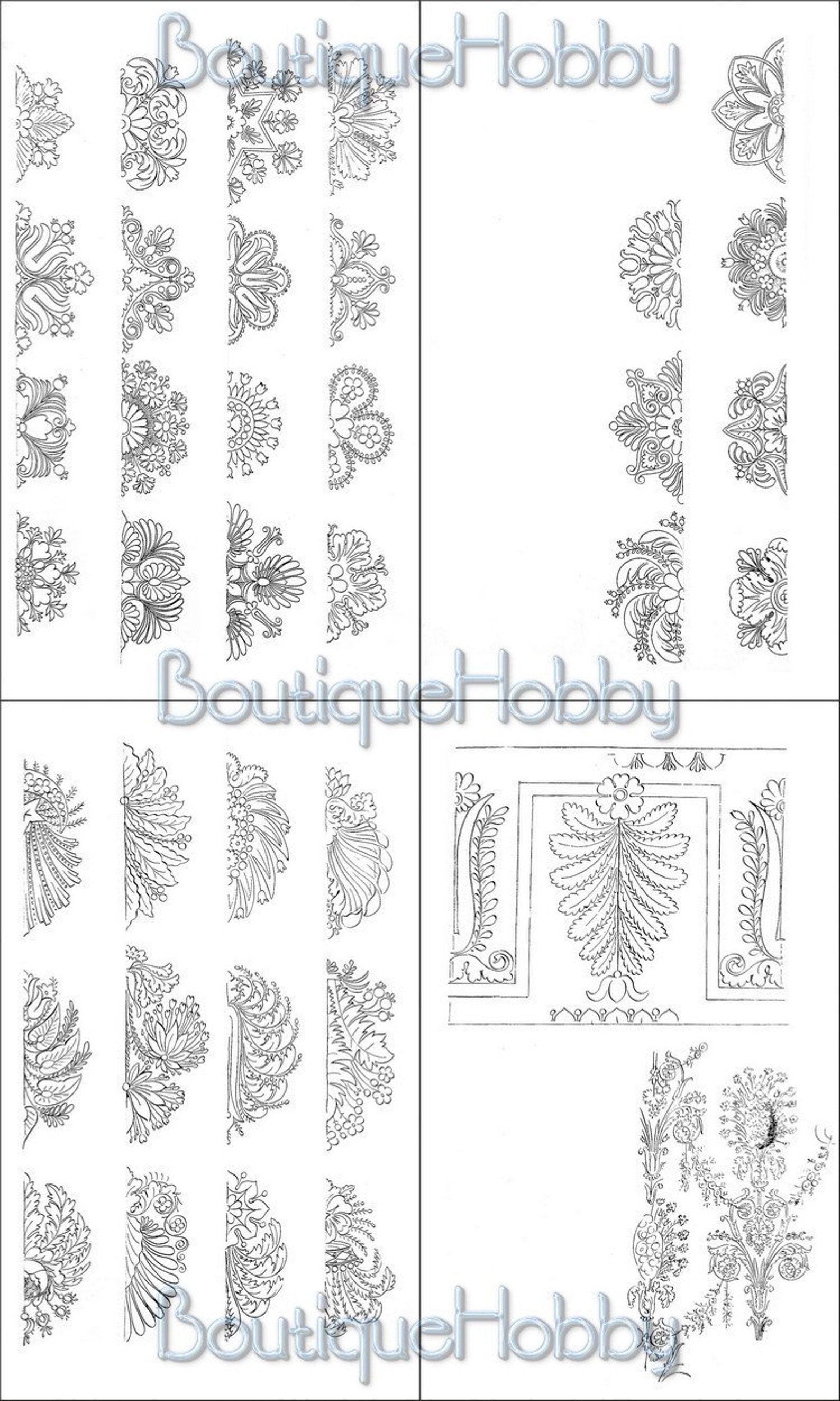 Hand French Vintage Embroidery Patternsdesigns Motifspattern - Etsy