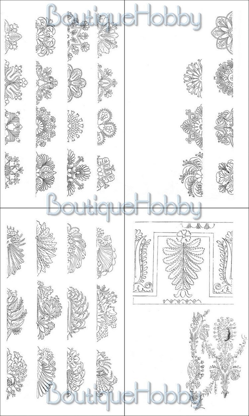 Hand French Vintage Embroidery Patterns,designs Motifs,pattern Book - Etsy