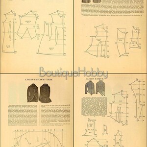 Victorian Vintage Sewing Patterns Pdf Book,pattern Dress,historical ...