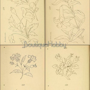 Hand Victorian Embroidery Designs Old Books - PDF Book 500 Patterns - Etsy