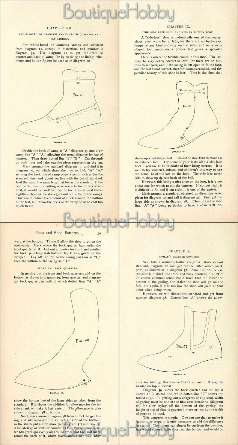 How to Make Hand Made Shoesvintage Shoe Sewing Pattern Book - Etsy
