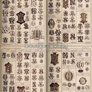Monograms Vintage Books,embroidery Font,old Books ENCYCLOPEDIA OF 2000 ...