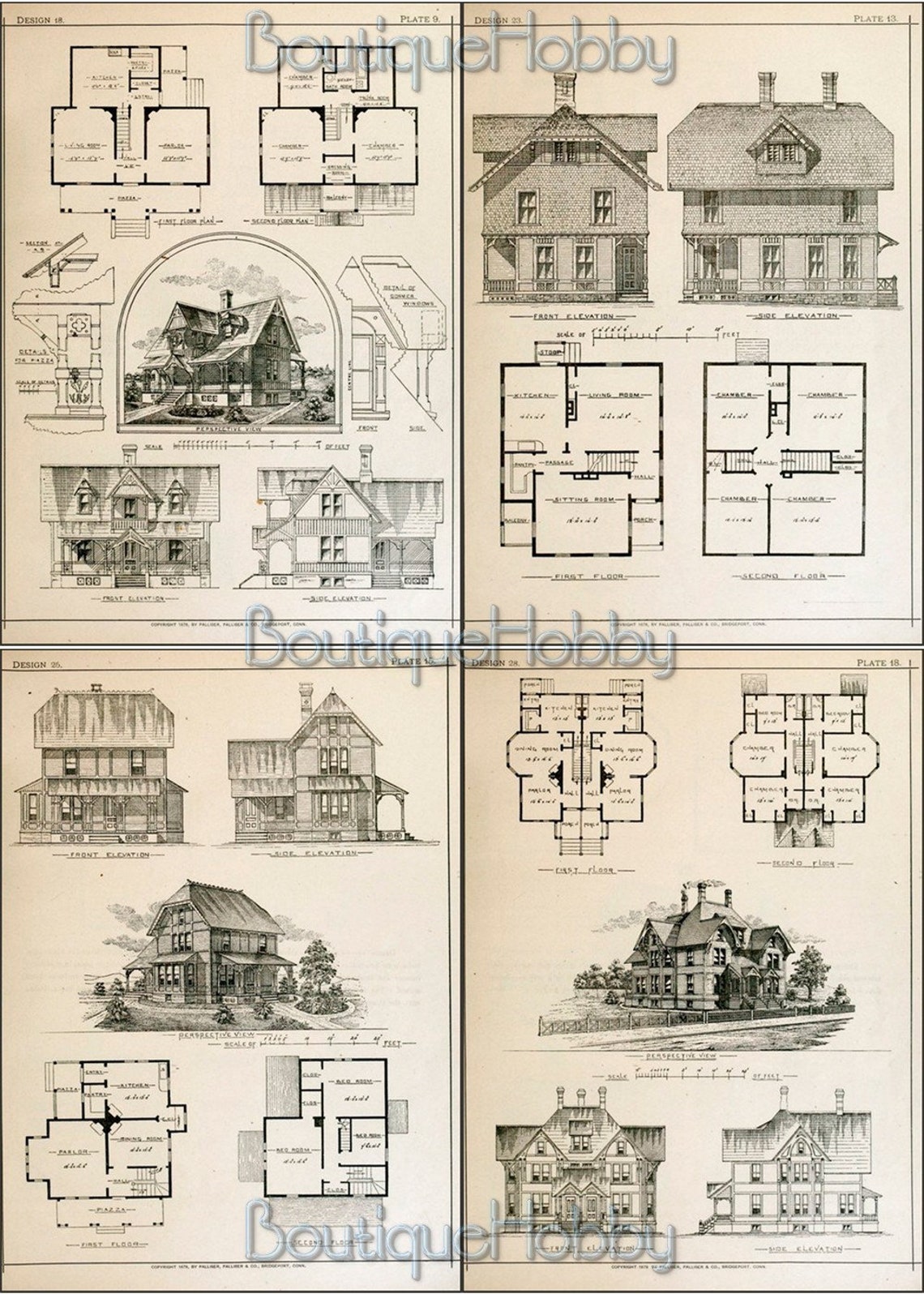 Victorian Project Building House Diy Planshome Building - Etsy