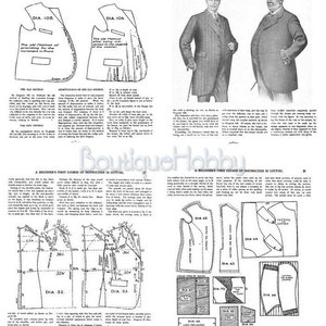 Vintage Men's Sewing Pattern,tailored,garment Cutting,first Course in ...