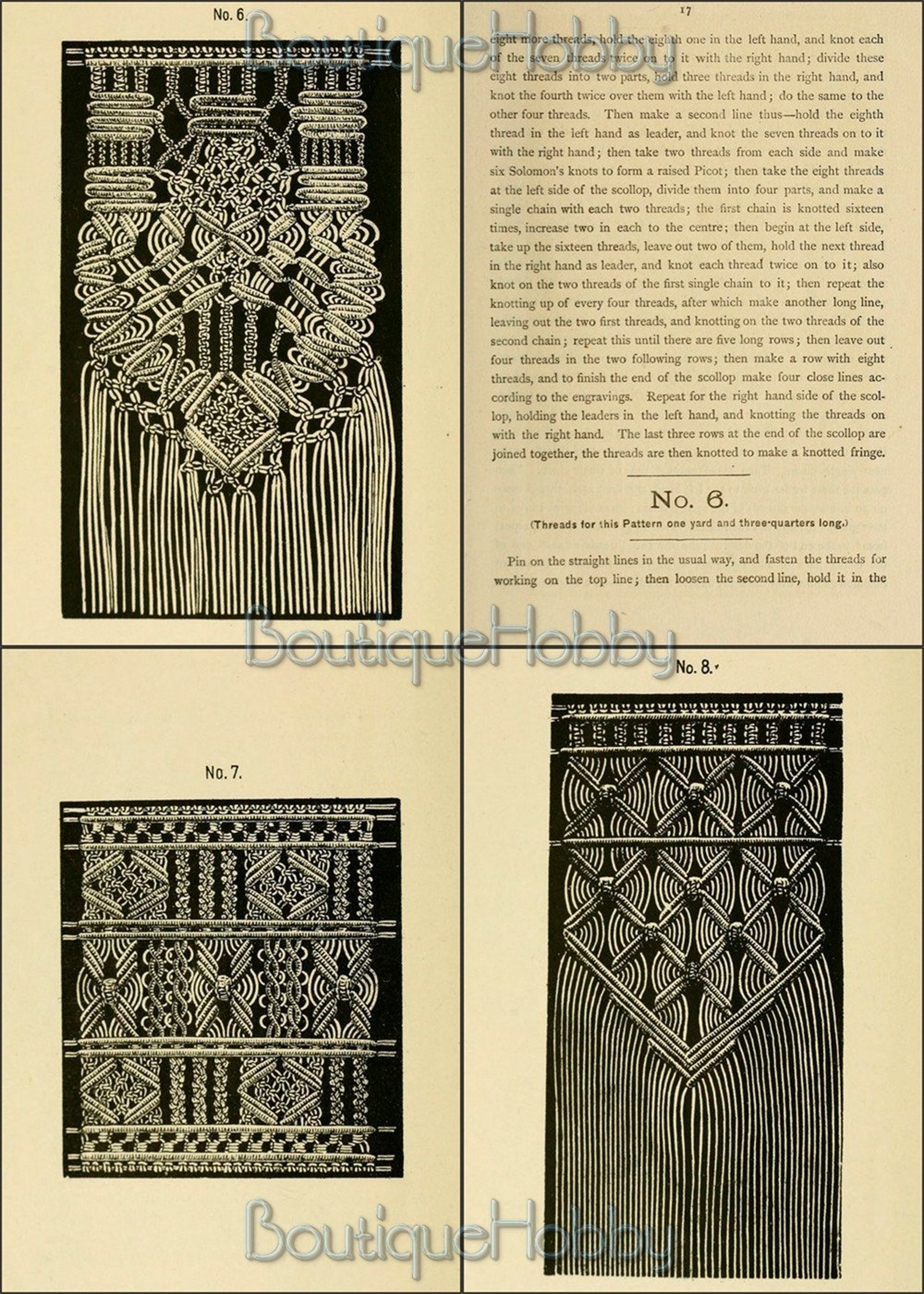 Victorian Vintage Macrame Patternstutorial Lace - Etsy