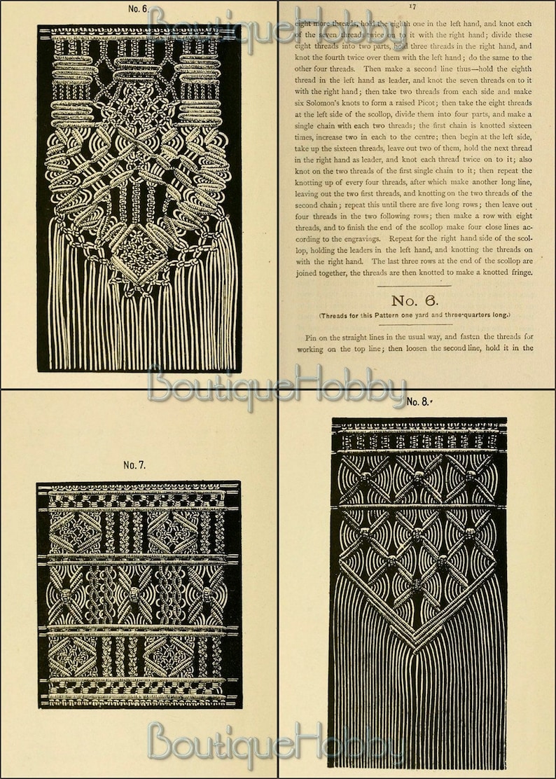 Victorian Vintage Macrame Patternstutorial Lace - Etsy