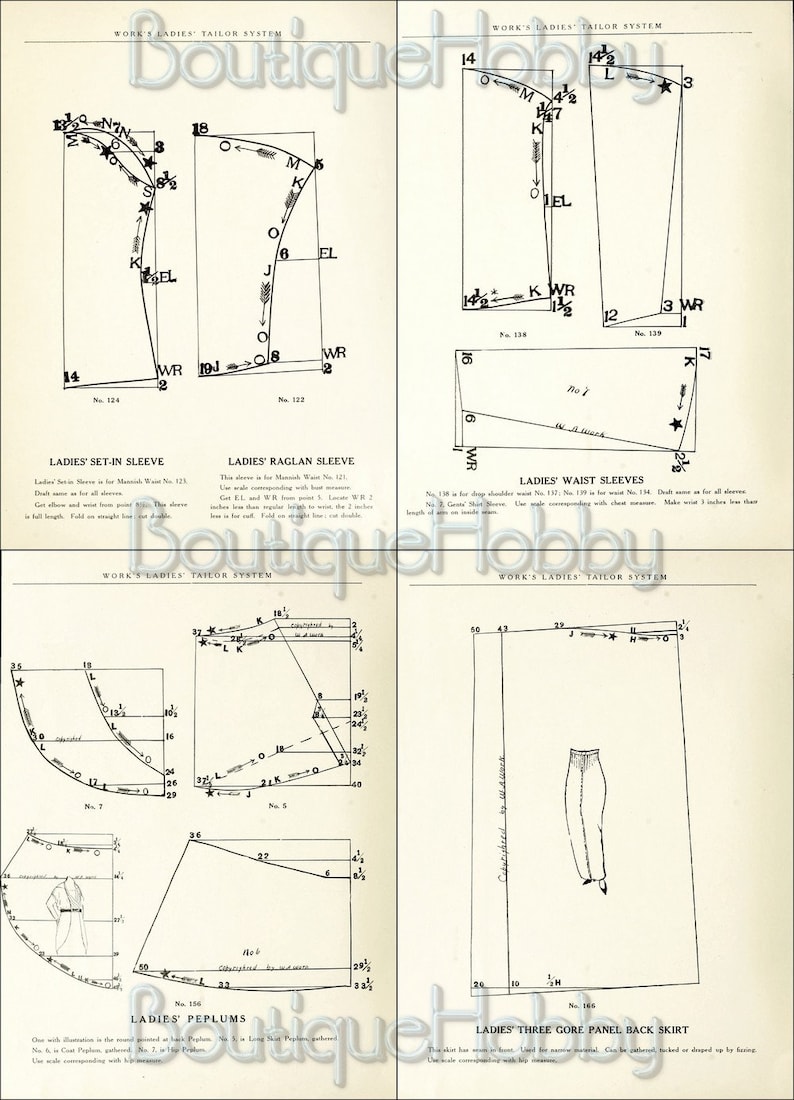 Art Deco 1910s Sewing Pattern,vintage Guide,design Your Own Costumes - Etsy