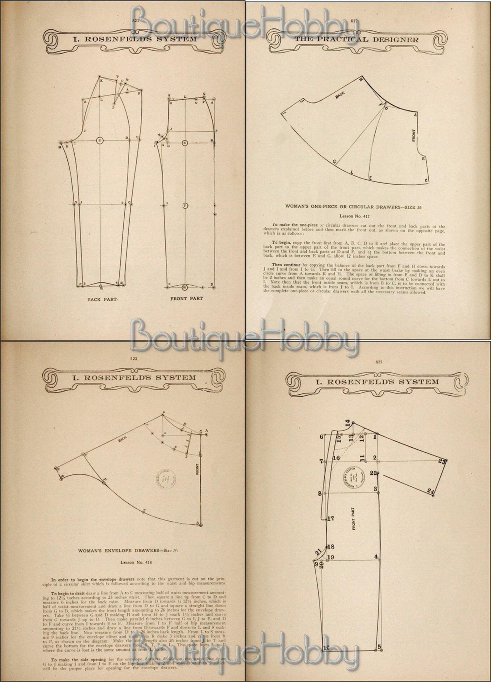 Victorian Vintage Lingerie Underwear Sewing Pattern, Corset Nightgowns ...
