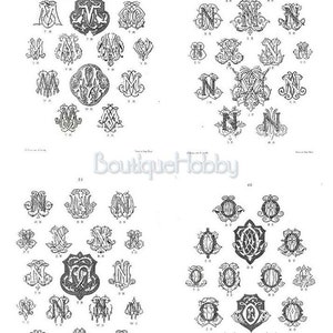 Victorian Monogram Font Louis Xiv,vintage Lettering,alphabet Font ...