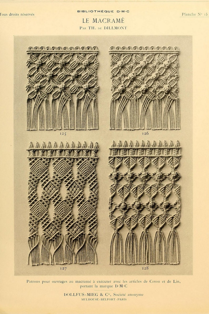 Victorian Macrame Patterns,how to Tutorial Book,macrame for Beginner - Etsy