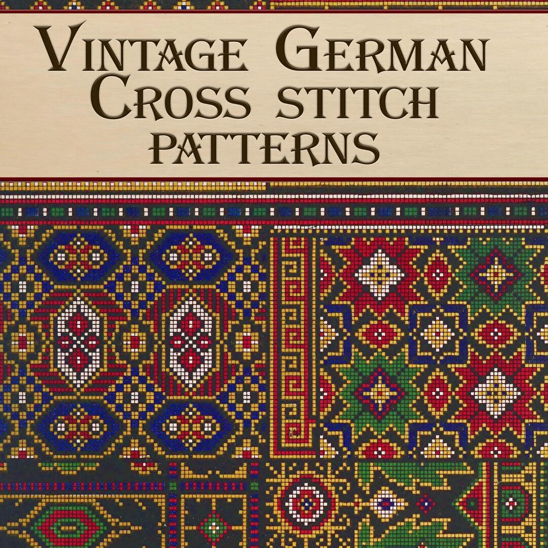 German Vintage Cross Stitch Patterns Book Friedrich Fischbach,digital ...