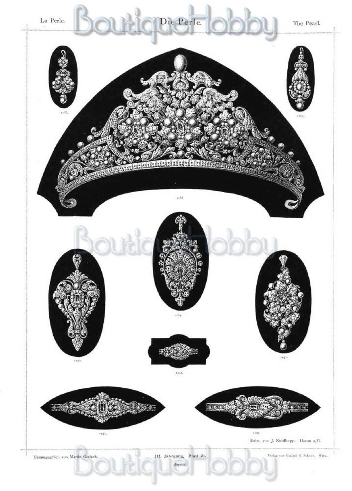 Victorian Antique Jewelry Designjewellery Pattern Book-2 - Etsy