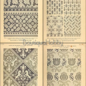 Retro Cross Stitch Pattern Book,hand Embroidery Album De Broderies Au ...