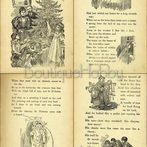 Vintage Holiday Book Christmas,the Night Before Christmas Printable ...