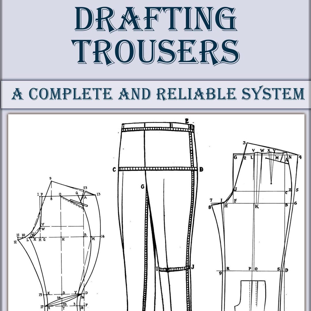 Vintage Pattern Drafting Trousers,mens Sewing Patterns,printable Book ...