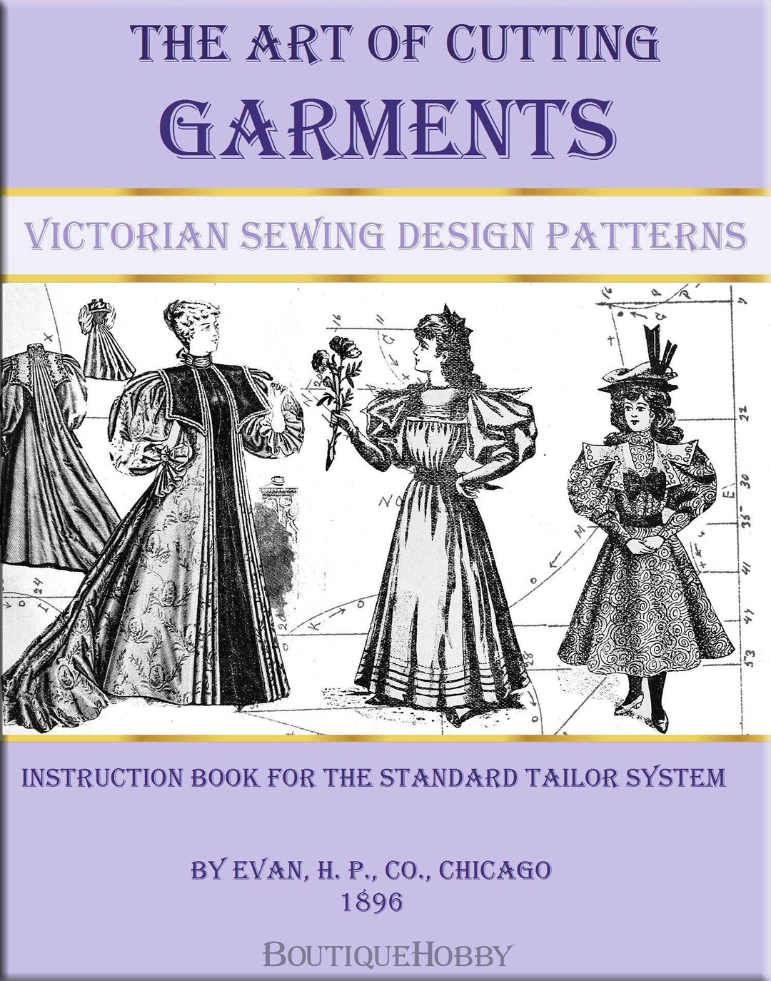 Victorian Dress Sewing Pattern Book,retro Historical Costume Patterns ...
