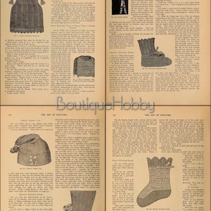 Vintage Knitting Book,hand Knit Instructions Tutorial Pattern,the Art ...