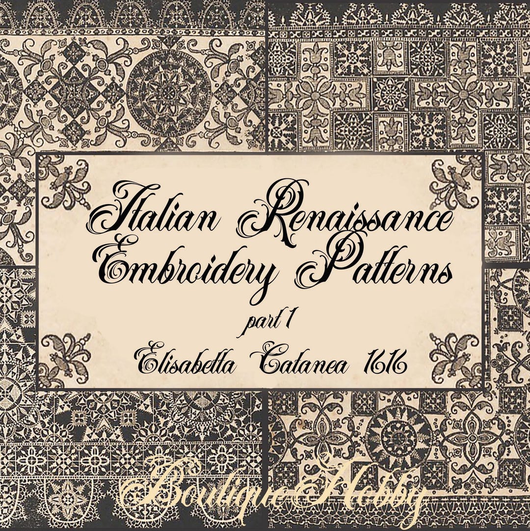 Italian Renaissance Embroidery Patterns Lace Book,vintage Patterns - Etsy