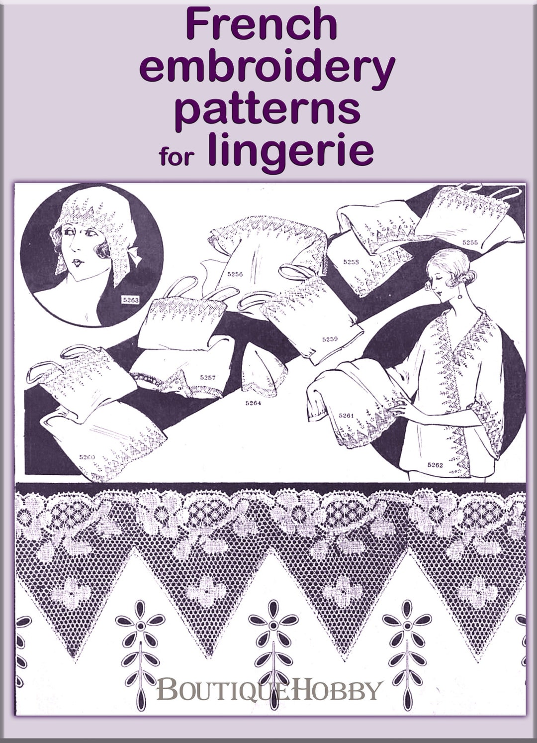 Hand French Lingerie Embroidery Patterns, Fancy DESIGNS - Etsy