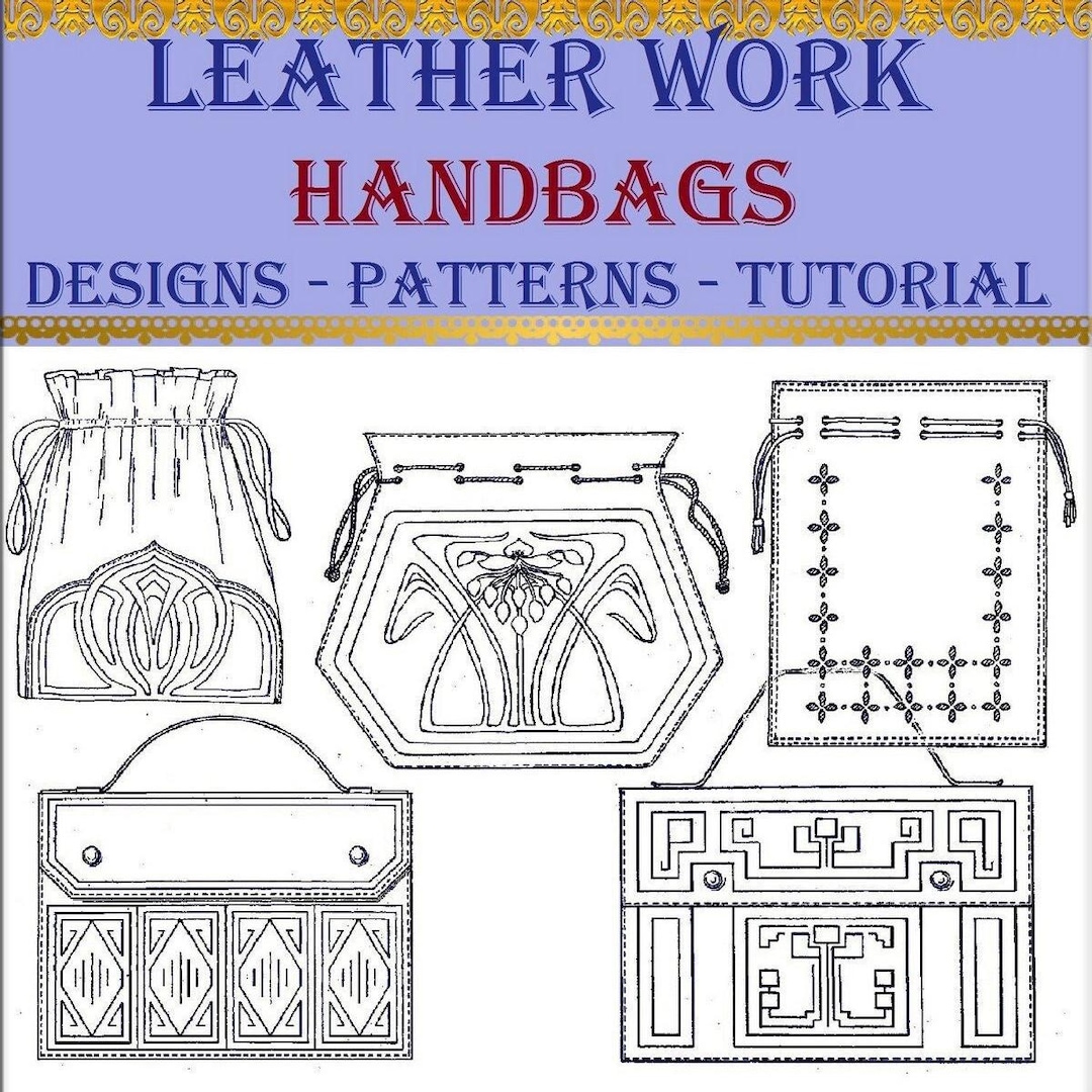 How to Make Leather Bag,designs-pattern-tutorial,crafting Book Pdf - Etsy