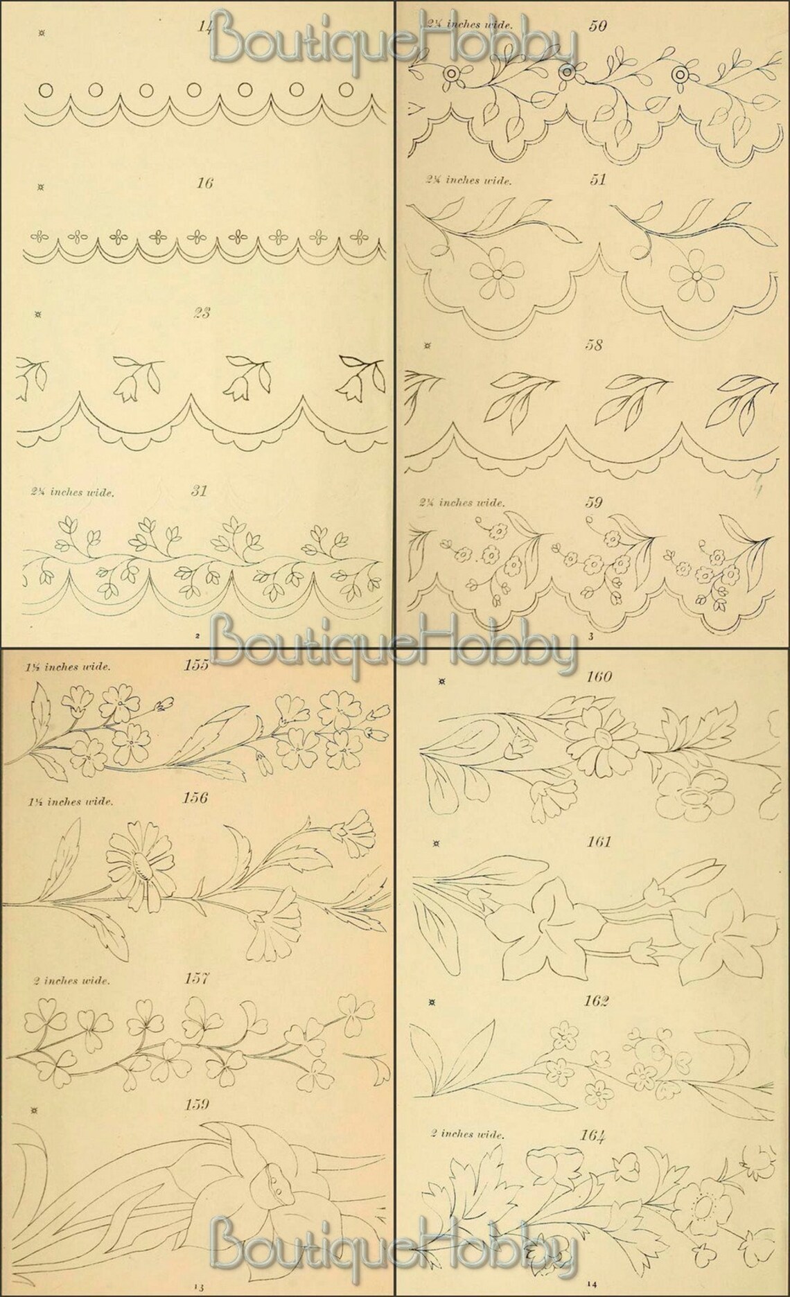 Hand Victorian Embroidery Designs Old Books PDF Book 500 | Etsy