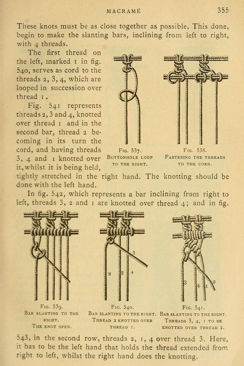 Victorian Macrame Patterns,how to Tutorial Book,macrame for Beginner - Etsy