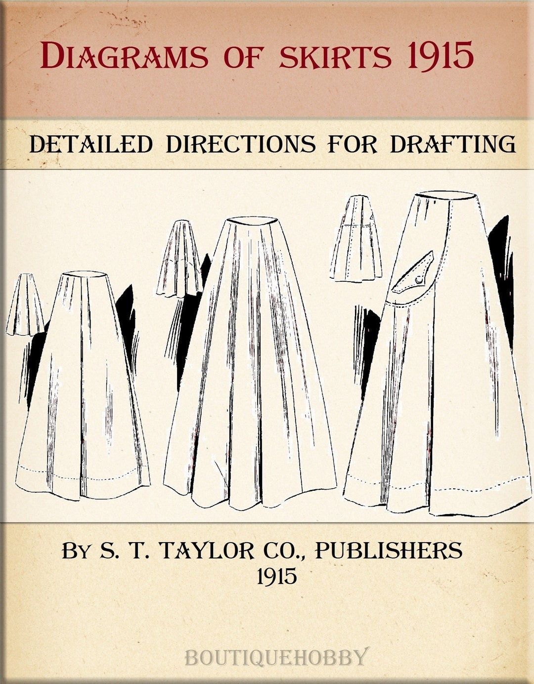 Diagrams of Skirts,victorian Skirt Sewing Patterns,vintage Skirt Pattern - Etsy