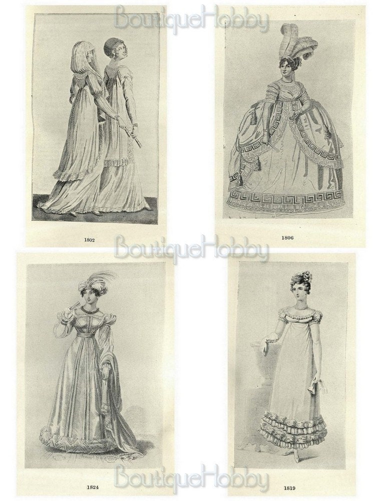 Vintage Fashion History Book Dress Design,victorian Catalogue,antique ...