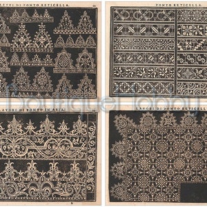 Italian Renaissance Embroidery Patterns Lace Book,vintage Patterns - Etsy