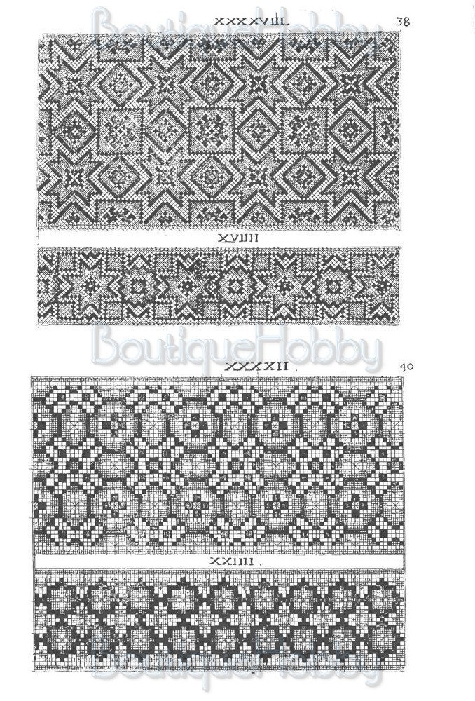 German Vintage Cross Stitch Patterns Bookantique Digital | Etsy