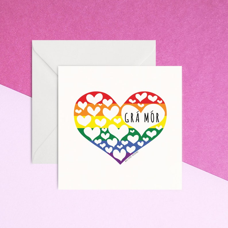 Grá Mór Card. 'big Love in Irish Language. Wedding. Engagement. LGBT ...