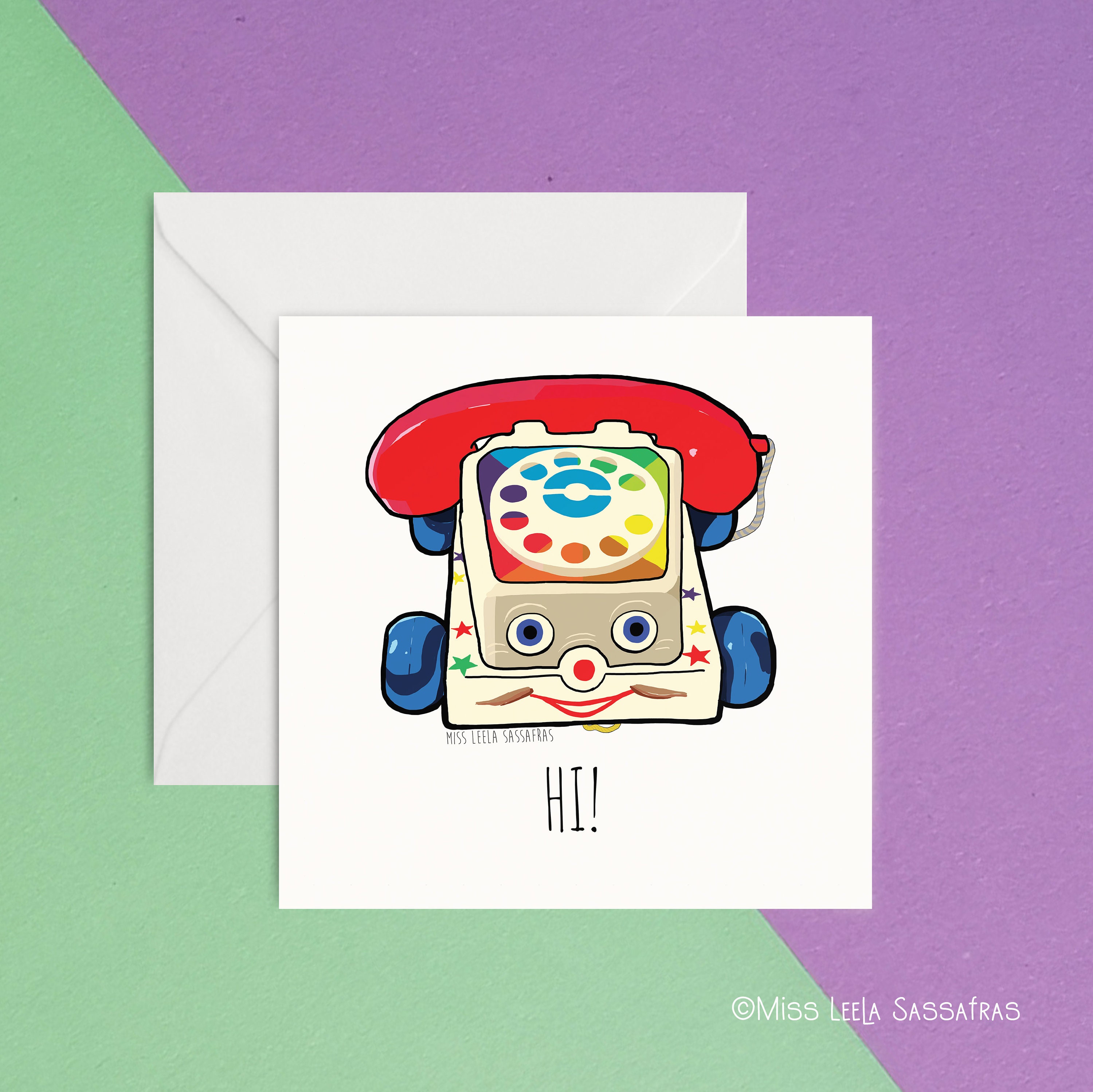 Chatter Phone Card. Chatty Phone. Nostalgia. Handmade Card. Ireland. - Etsy