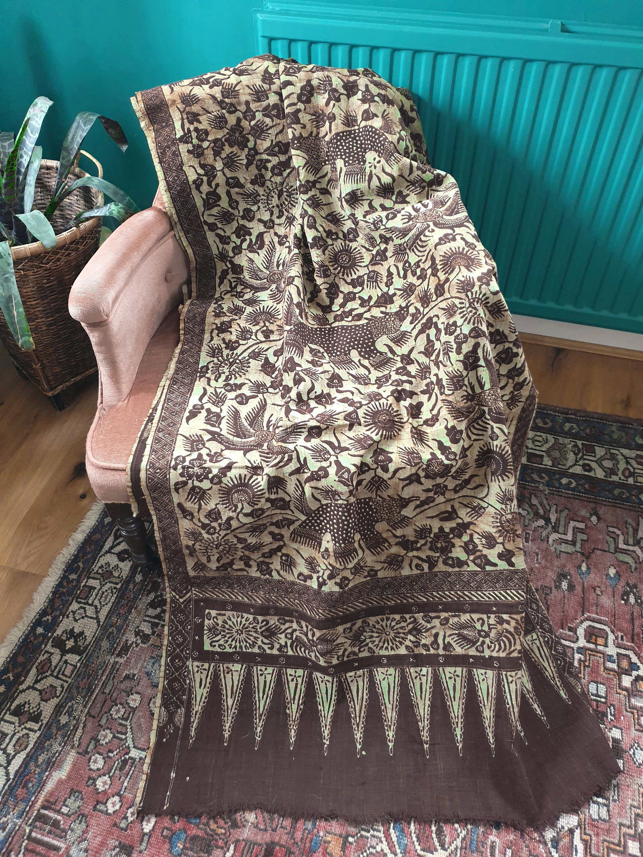 Indonesian Batik Tulis Gedog Tuban, Javanese Woven Cloth, Boho Home ...