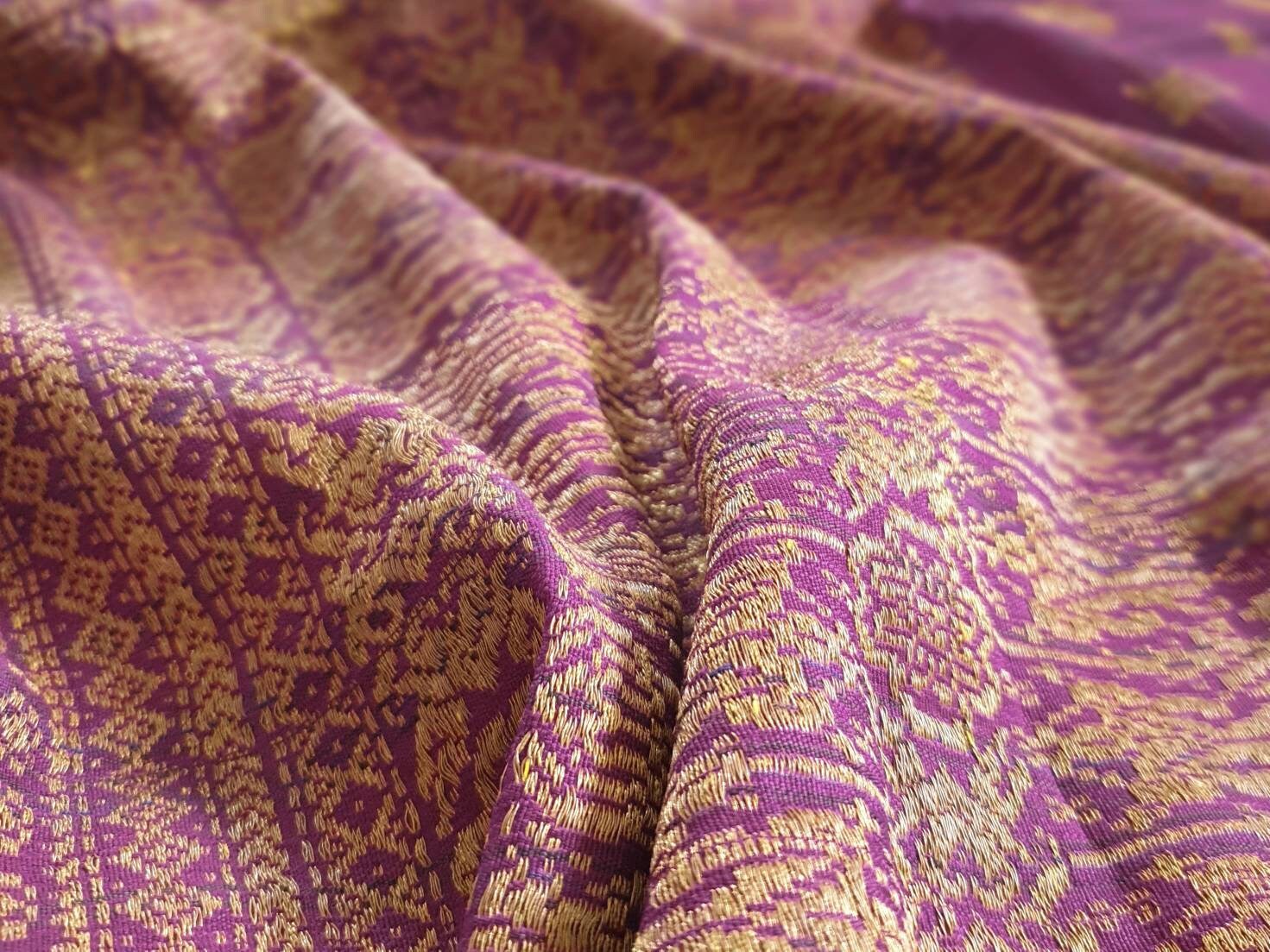 Vintage Indonesian Sumatran Songket Sarong, Batak Brocade Fabric ...