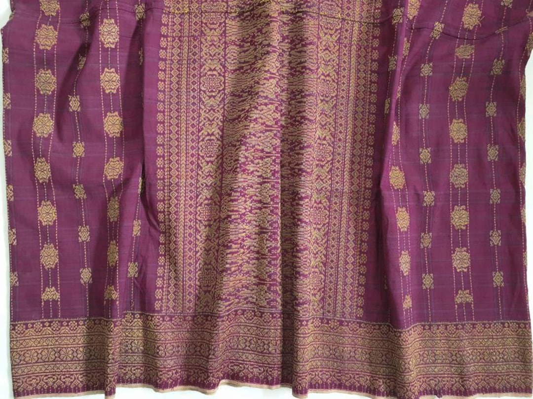 Vintage Indonesian Sumatran Songket Sarong, Batak Brocade Fabric ...