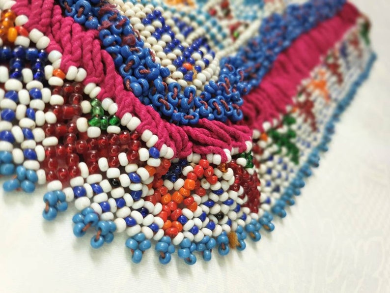 Vintage Kuchi Beaded Patch, Boho Afghan Costume Trimmings, Hippie ...