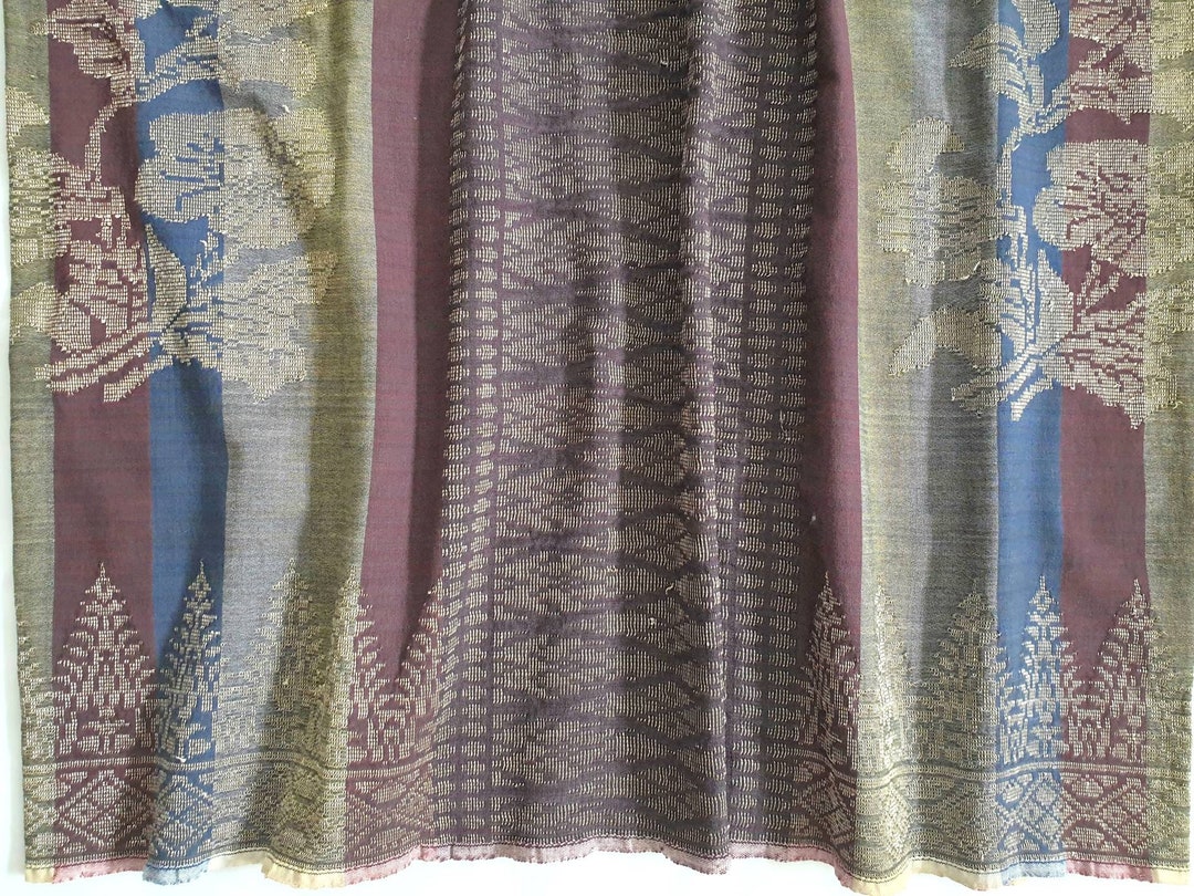 Vintage Indonesian Sumatran Songket Sarong, Batak Brocade Fabric ...