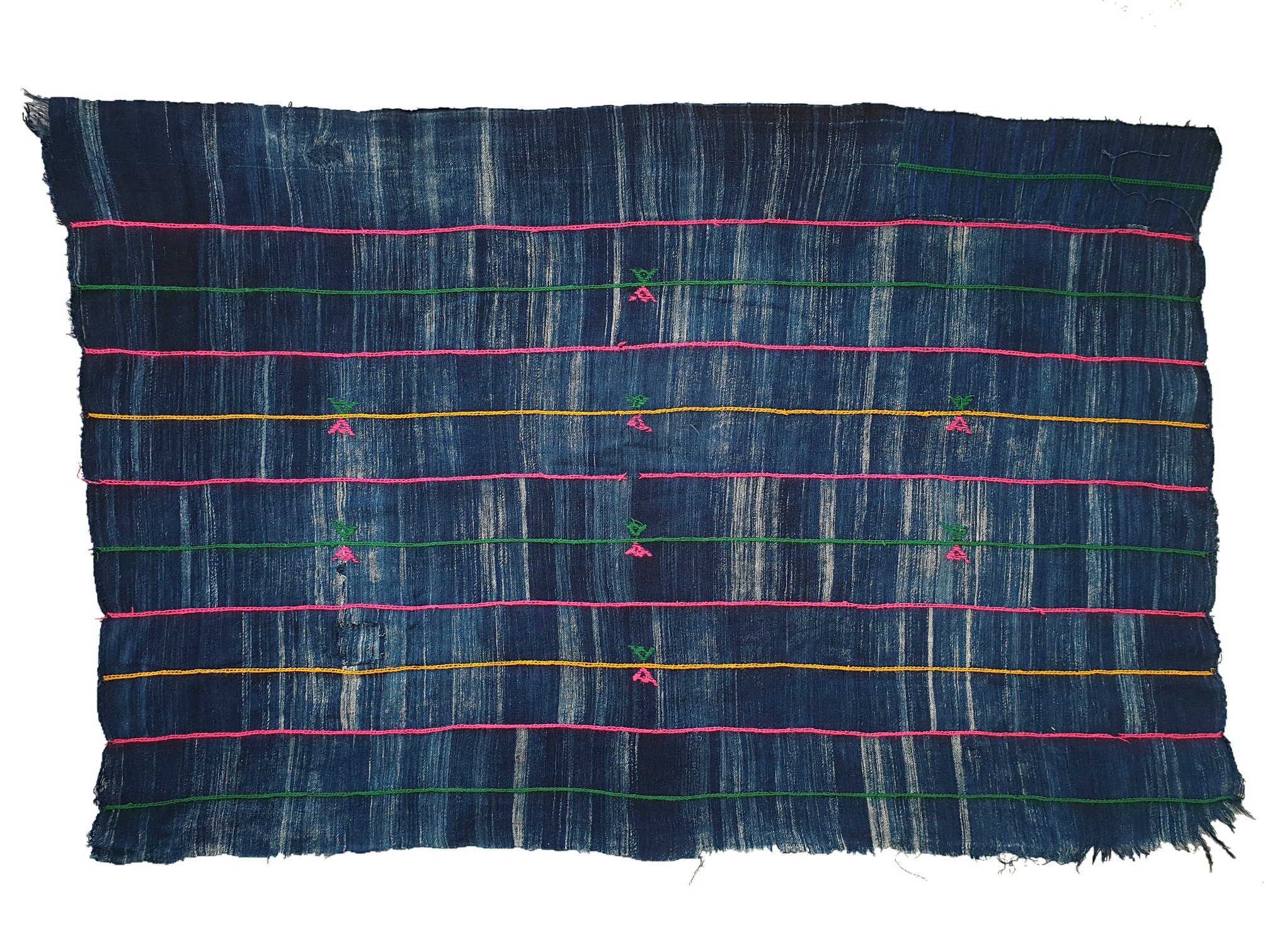 Vintage African Mali Indigo Textile Dogon Embroidered Wedding - Etsy