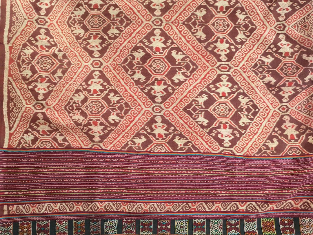 Vintage Indonesian Timor Ikat Sarong,natural Dye Boho Wall Hanging ...