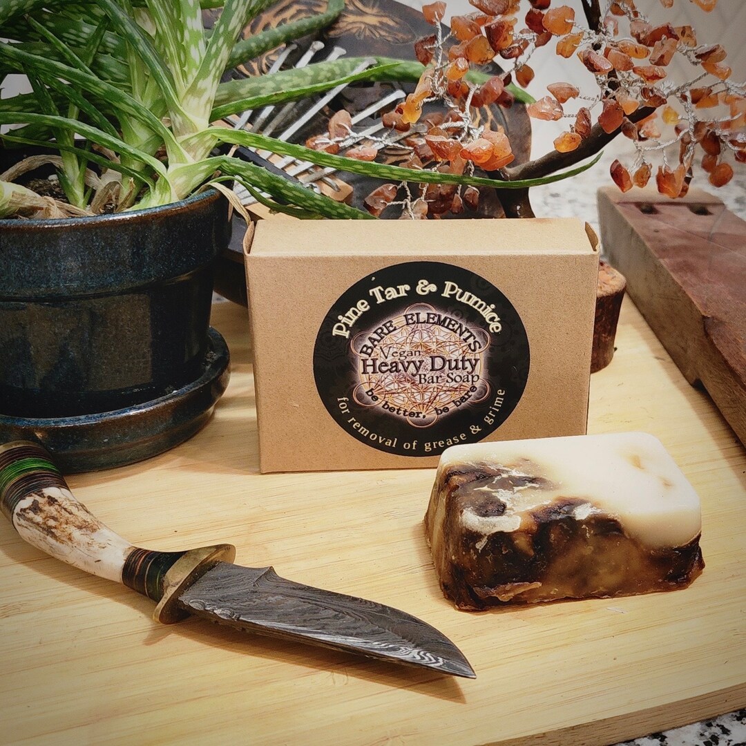 Heavy Duty Pine Tar & Pumice Bar Soap | Palm Oil Free - Vegan - Kraft ...