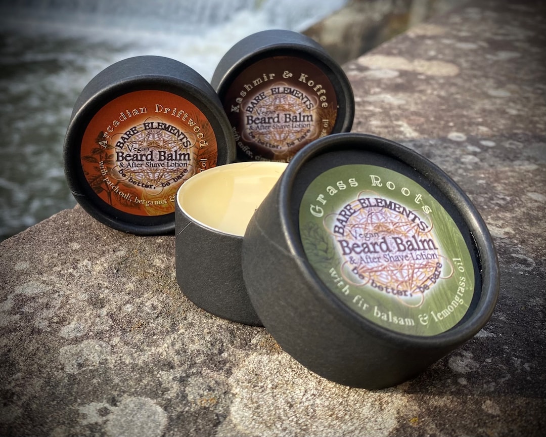 Variety Set Beard Balm & After Shave Lotion | Vegan - Kraft Jar ...