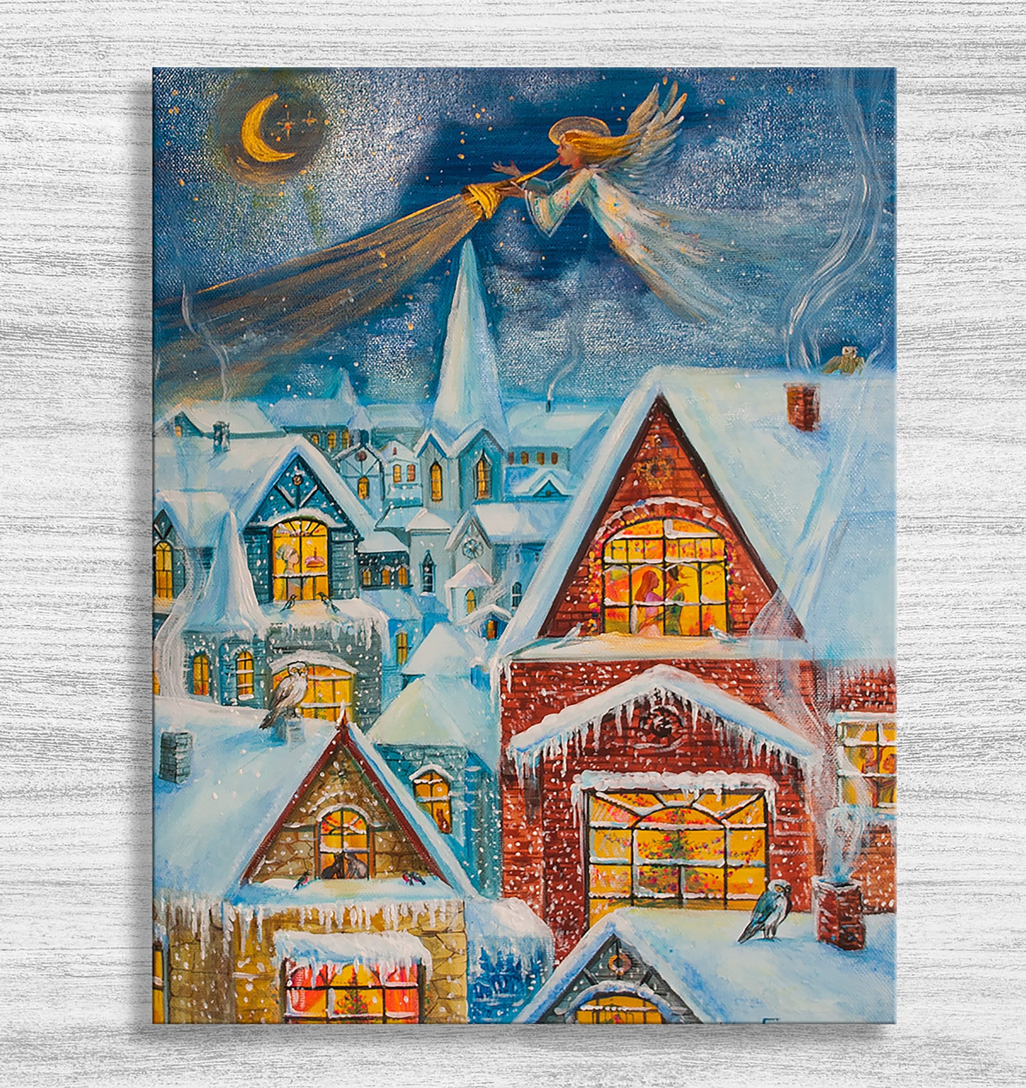 Oil Art & Collectibles 16' by AnjiHarmonyArt Angel Original Art ...