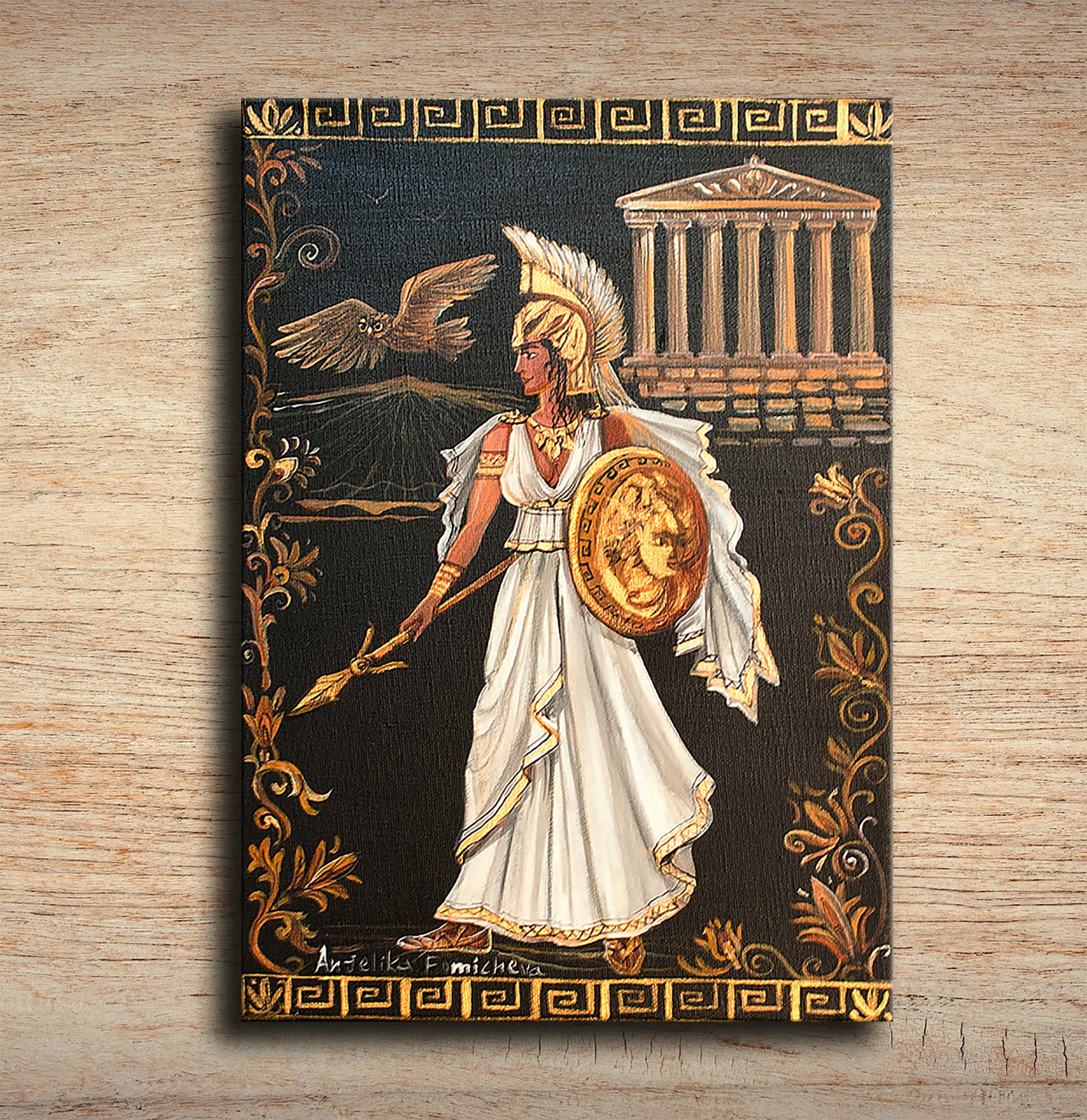 Ancient Goddess Athena Oil Painting on Canvas Greece Mythology Art 10 ...
